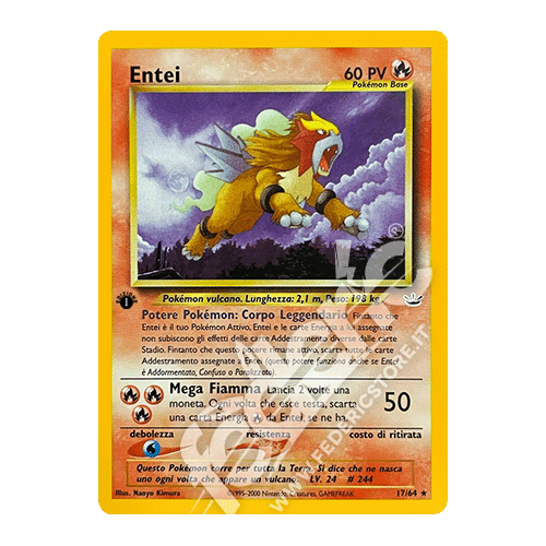 017-064 Entei Rara Prima Edizione (IT) – MINT » Federicstore