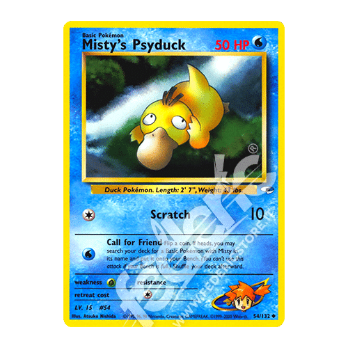 054-132 Misty’s Psyduck Non Comune Unlimited (ENG) – MINT » Federicstore