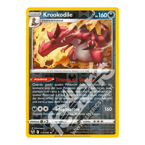 113-195 Krookodile Rara Reverse (IT) – MINT » Federicstore