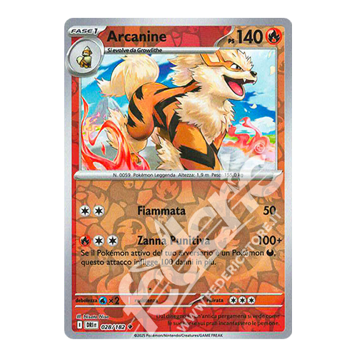 028-182 Arcanine Non Comune Reverse (IT) – MINT » Federicstore