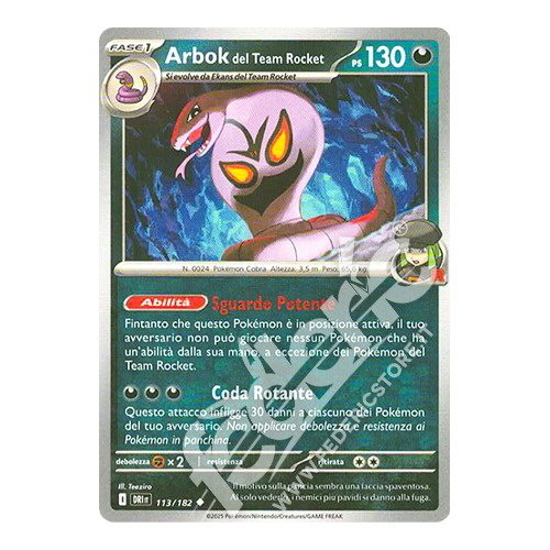 113-182 Arbok Del Team Rocket Non Comune (IT) – MINT » Federicstore